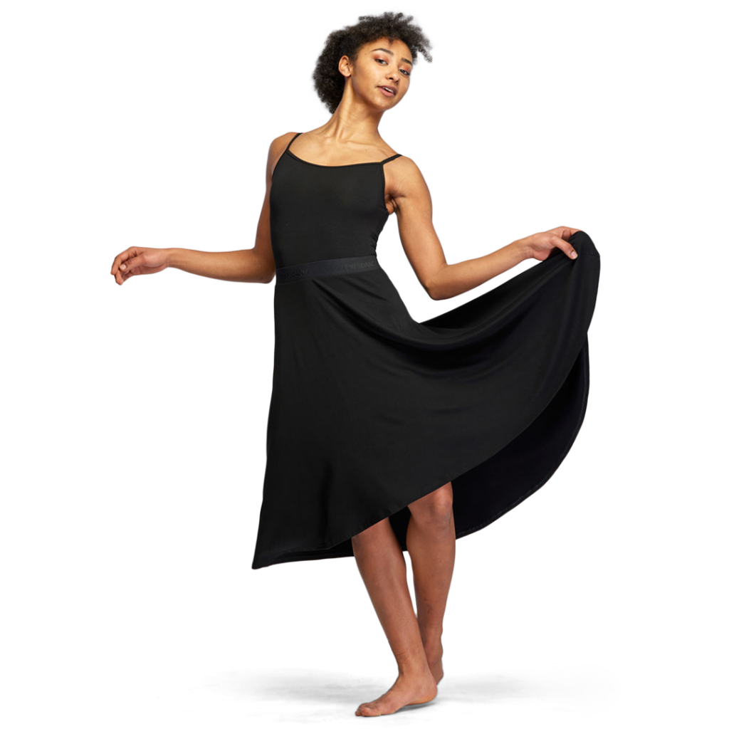 TempsDanse TempsDanse Greta ⬝ Noir • Wadenlanger Tanzrock, Viskose • Hacke & Spitze